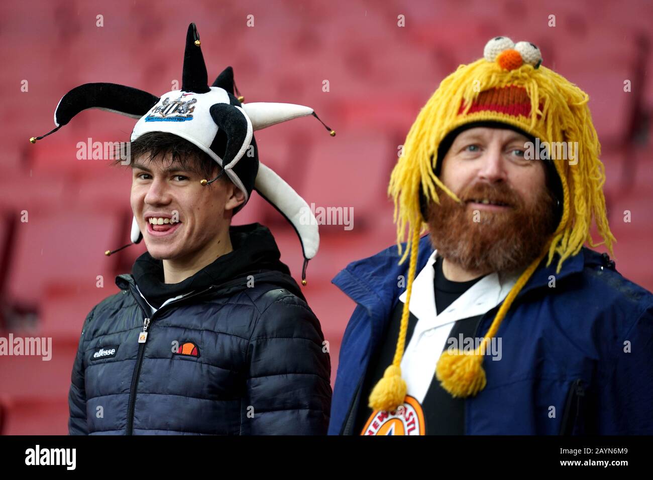 Newcastle United fans arrive at the ground before the Premier League ...