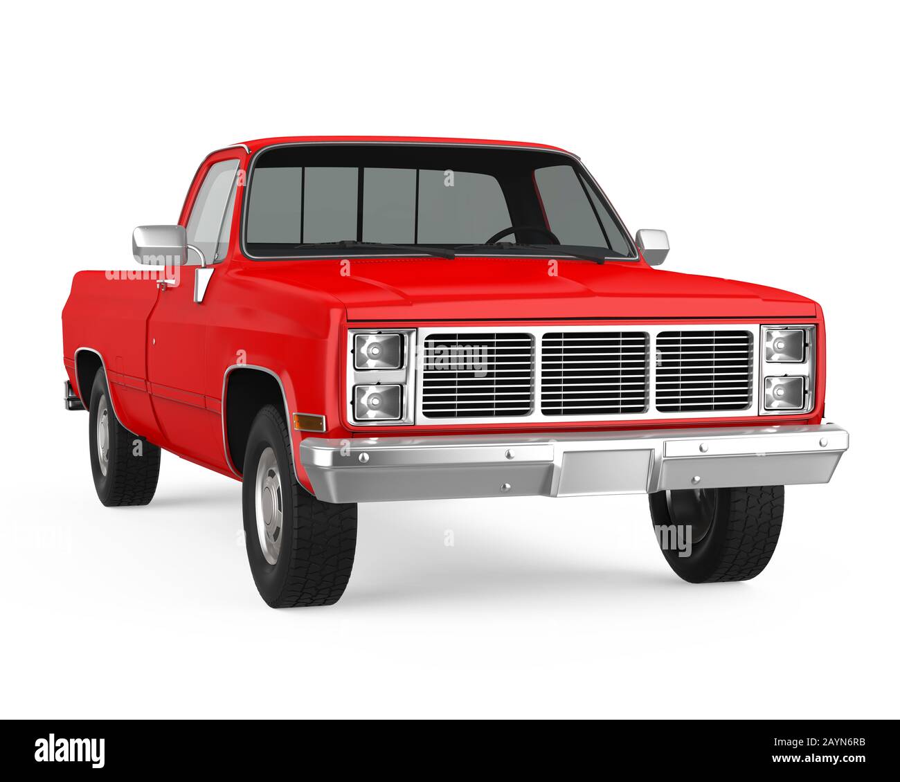 Vintage Pickup Truck Isolated Stock Photo - Alamy