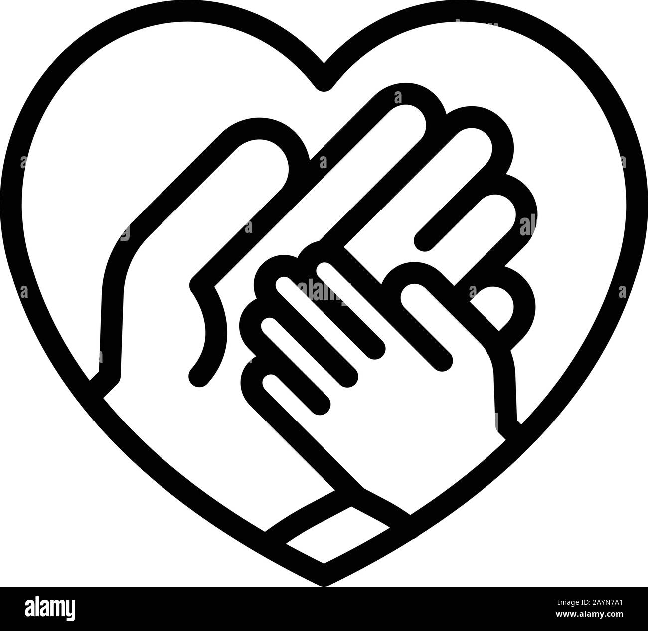 Foster family love icon, outline style Stock Vector Image & Art - Alamy