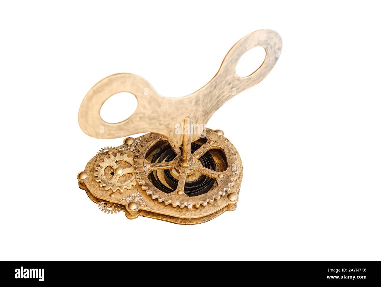 Vintage winding clock mechanism hi-res stock photography and images - Alamy