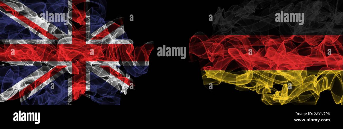 Flags of Union Jack and Germany on Black background, Union Jack vs ...
