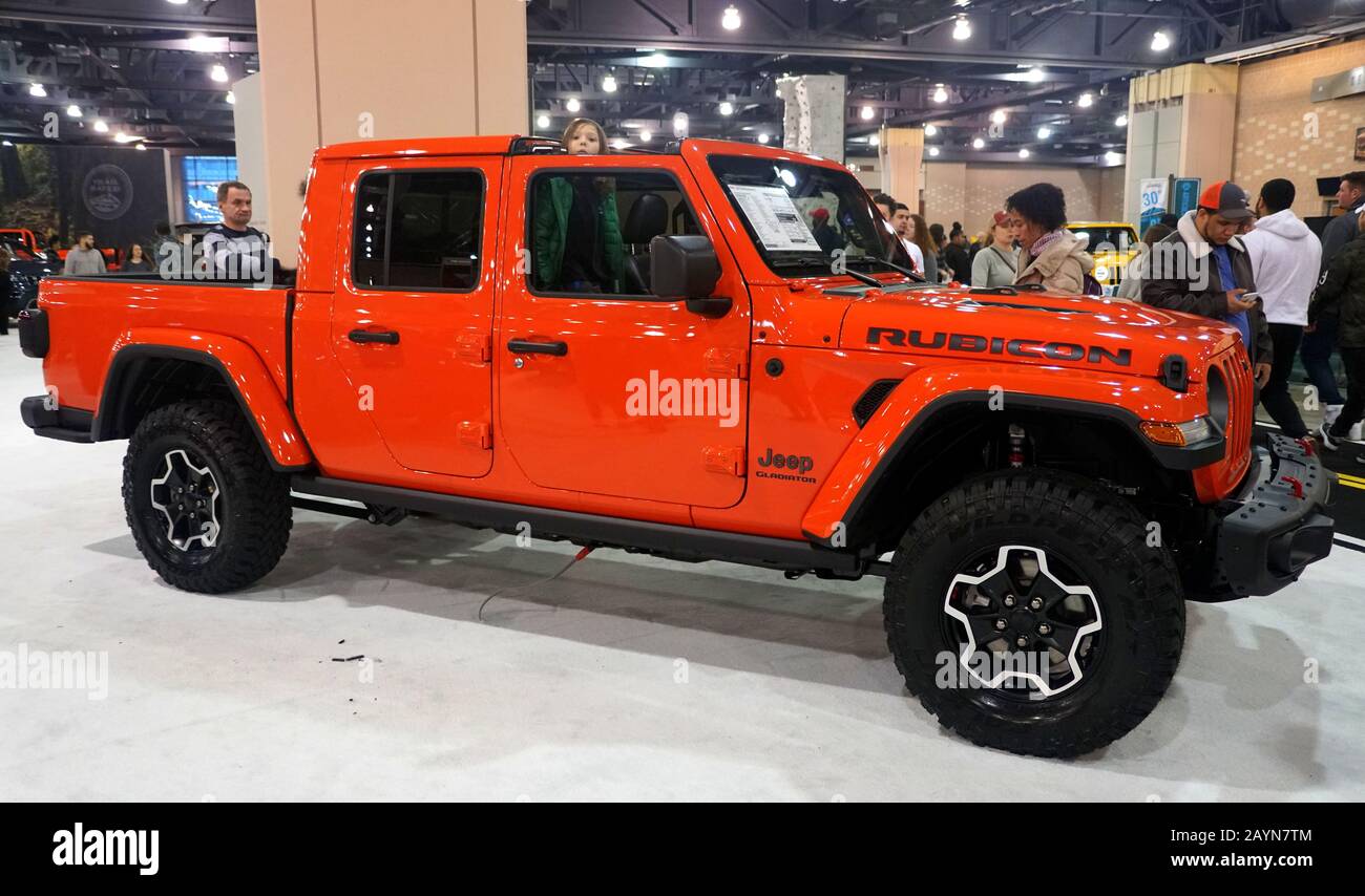 Philadelphia, Pennsylvania, U.S.A - February 9, 2020 - A bright orange ...