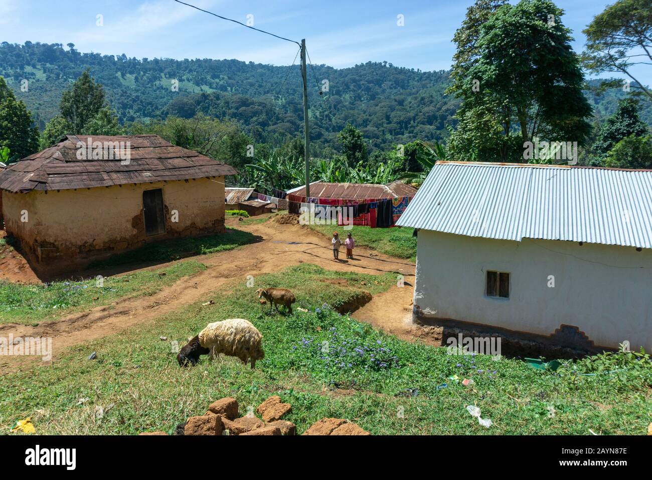LUSHOTO, TANGA REGION, TANZANIA - AUGUST 22, 2019: small country ...