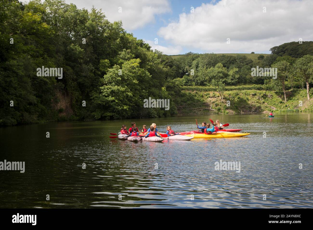 Teenagers on outdoor pursuit course Stock Photo - Alamy