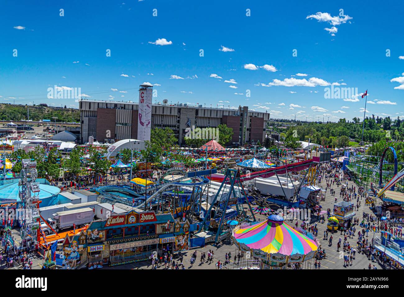 July 14 2018 - Calgary , Alberta Canada - The Calgary Stampede grounds ...