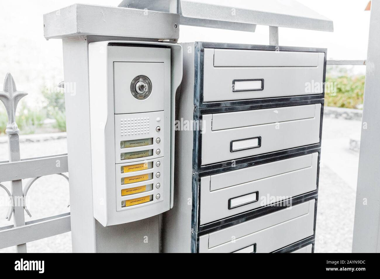 Apartment building mail boxes hi-res stock photography and images - Alamy