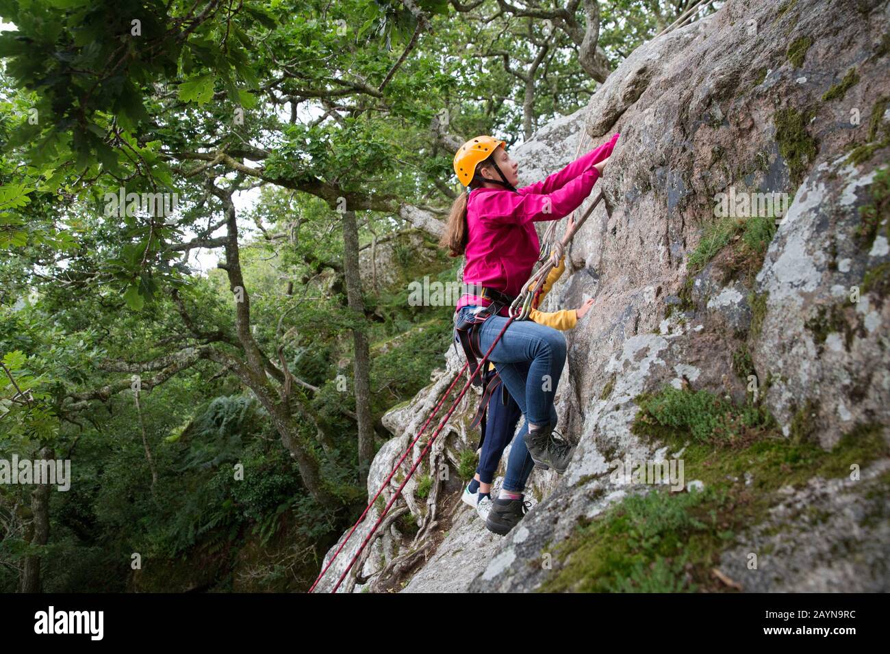 Teenagers on outdoor pursuit course Stock Photo - Alamy