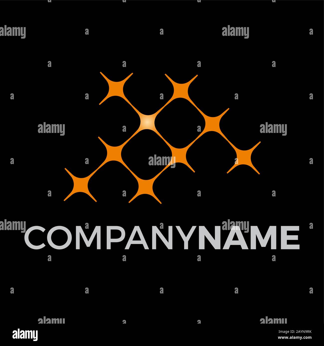 Vector sign concept of network. Squares and geometric illustration ...