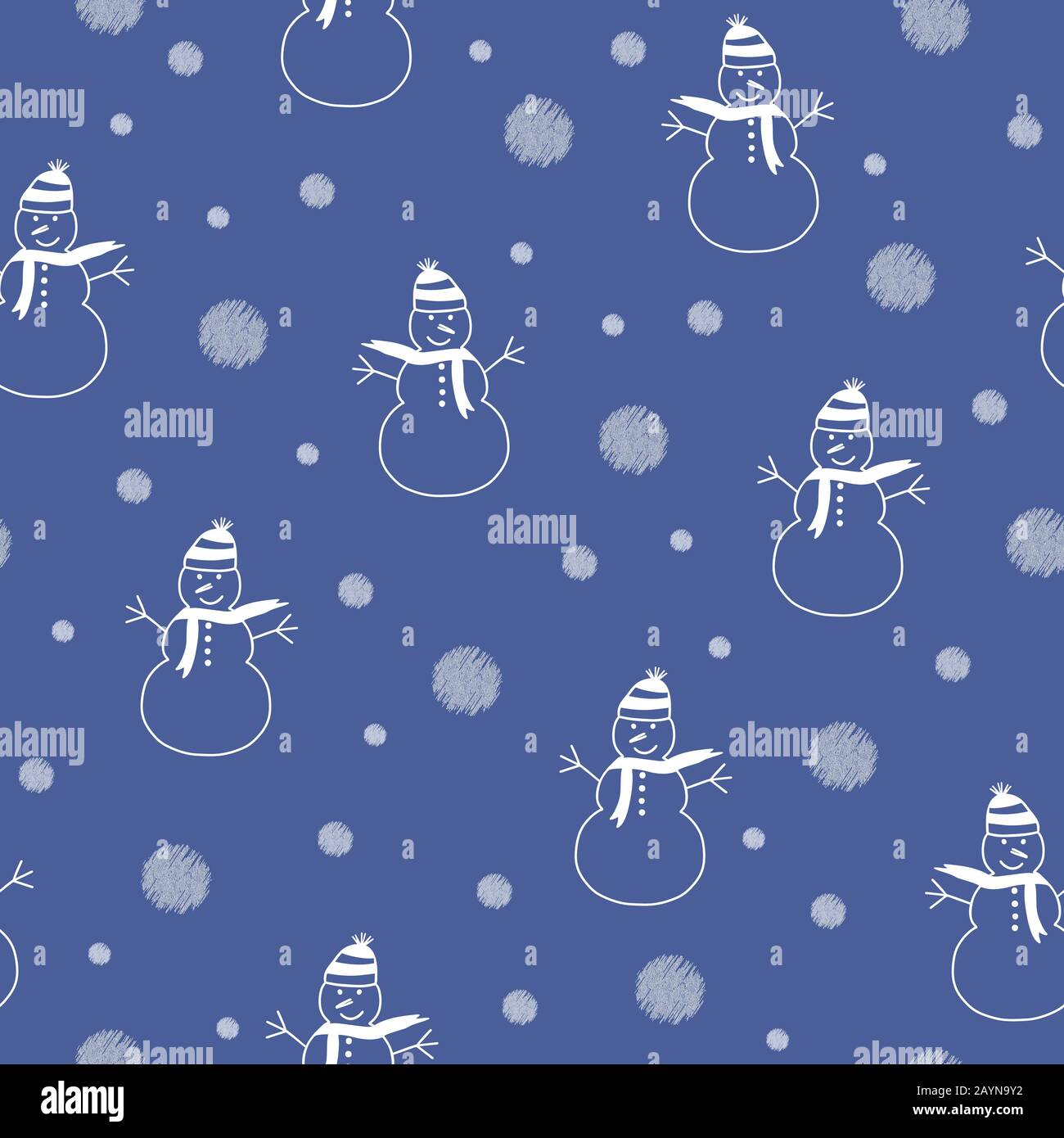 Snowman fabric on white Stock Vector Images - Alamy