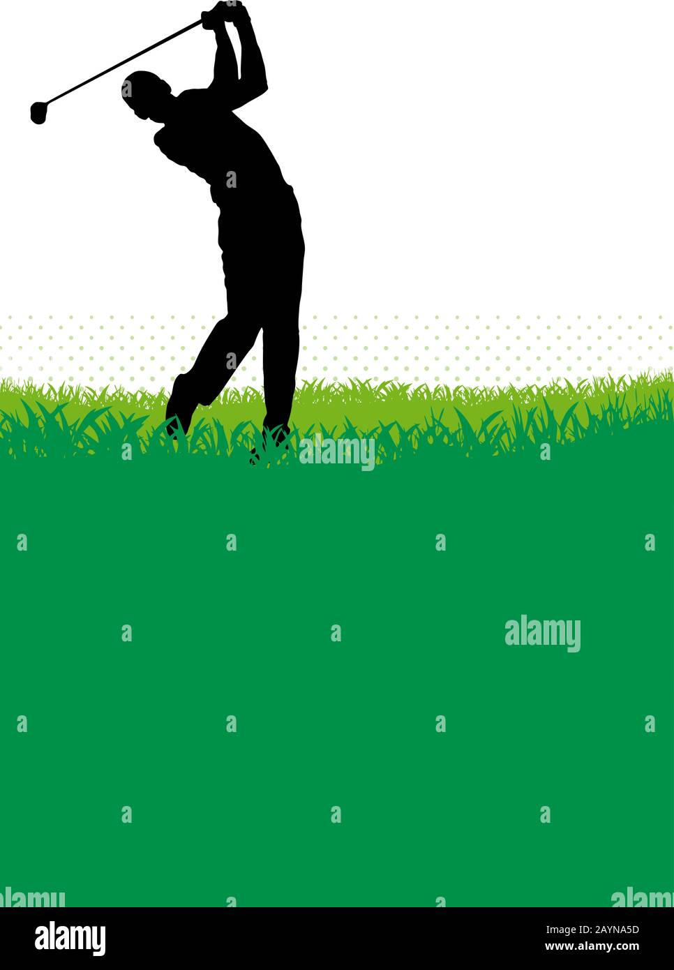 Golf club competition tournament background. Vector poster with man ...