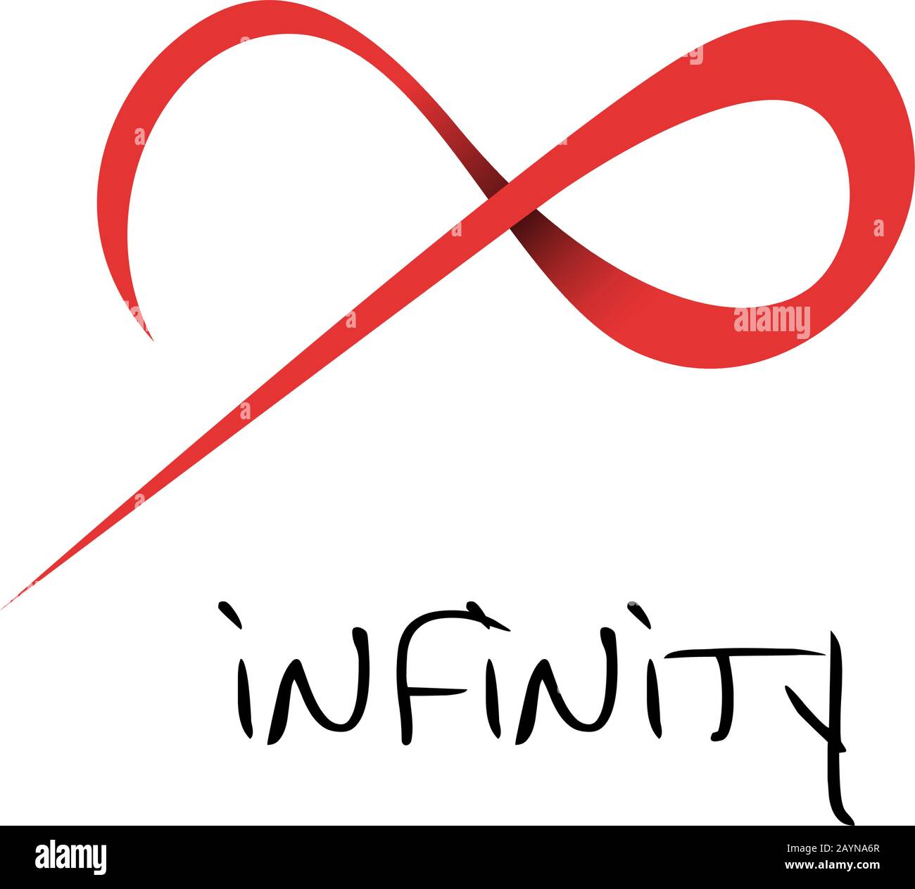 Vector sign infinity. Isolated illustration in red Stock Vector Image ...