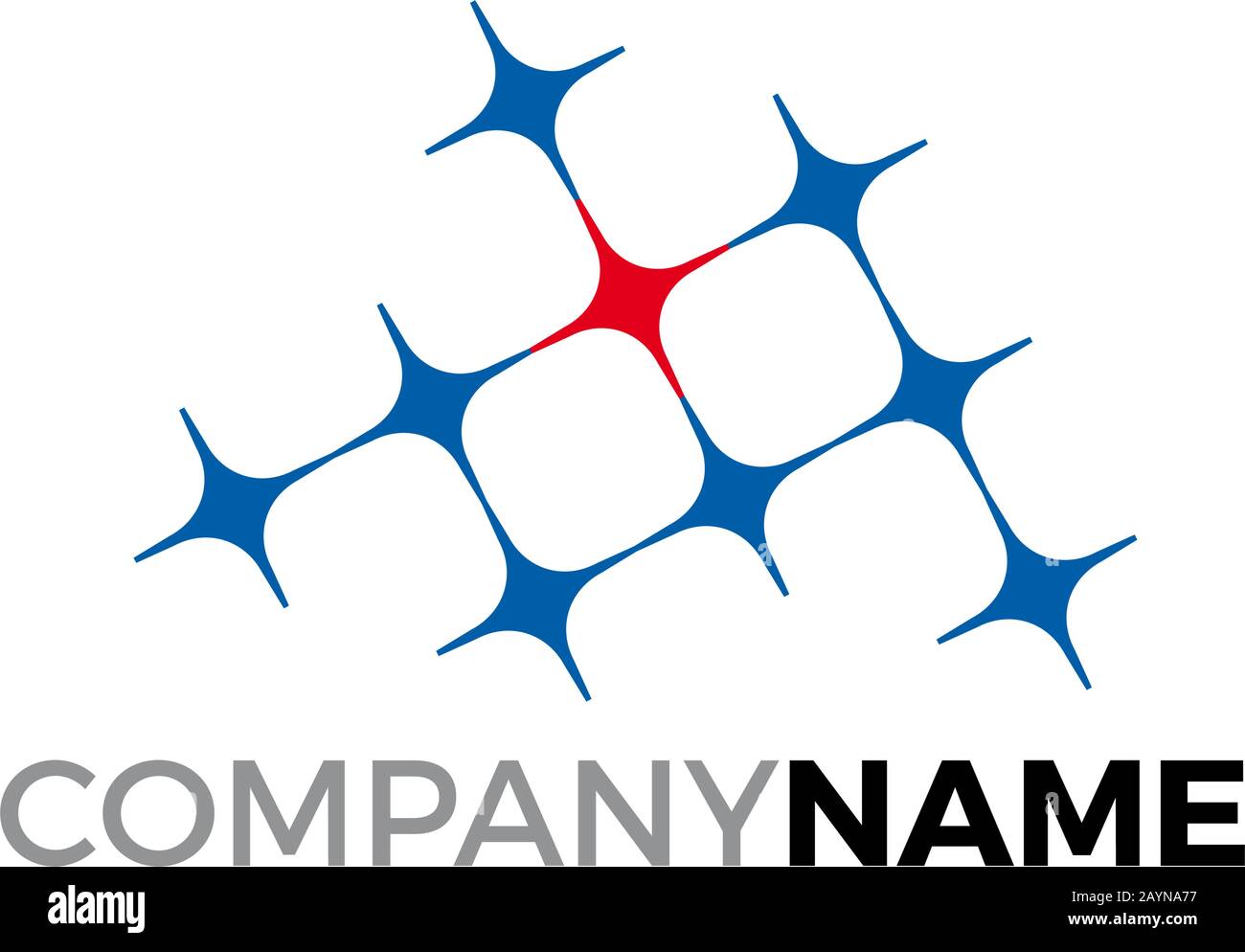 Vector sign concept of network. Squares and geometric illustration ...