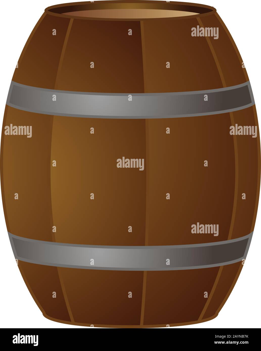 Wood barrel icon. Cartoon of wood barrel vector icon for web design ...