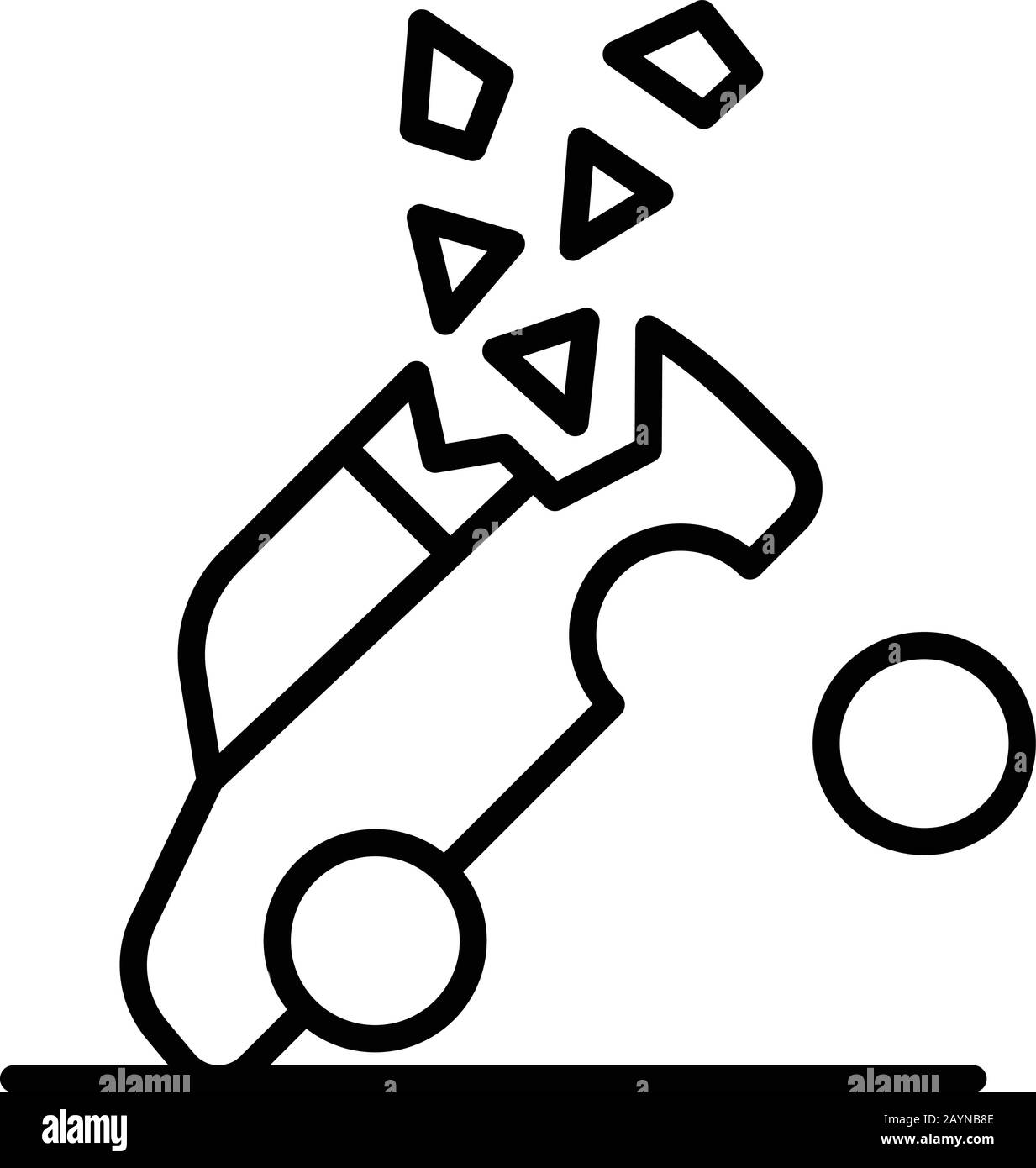 Car tree crash Black and White Stock Photos & Images - Alamy