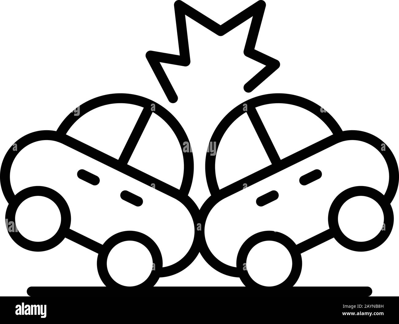 Car accident collision icon, outline style Stock Vector Image & Art - Alamy