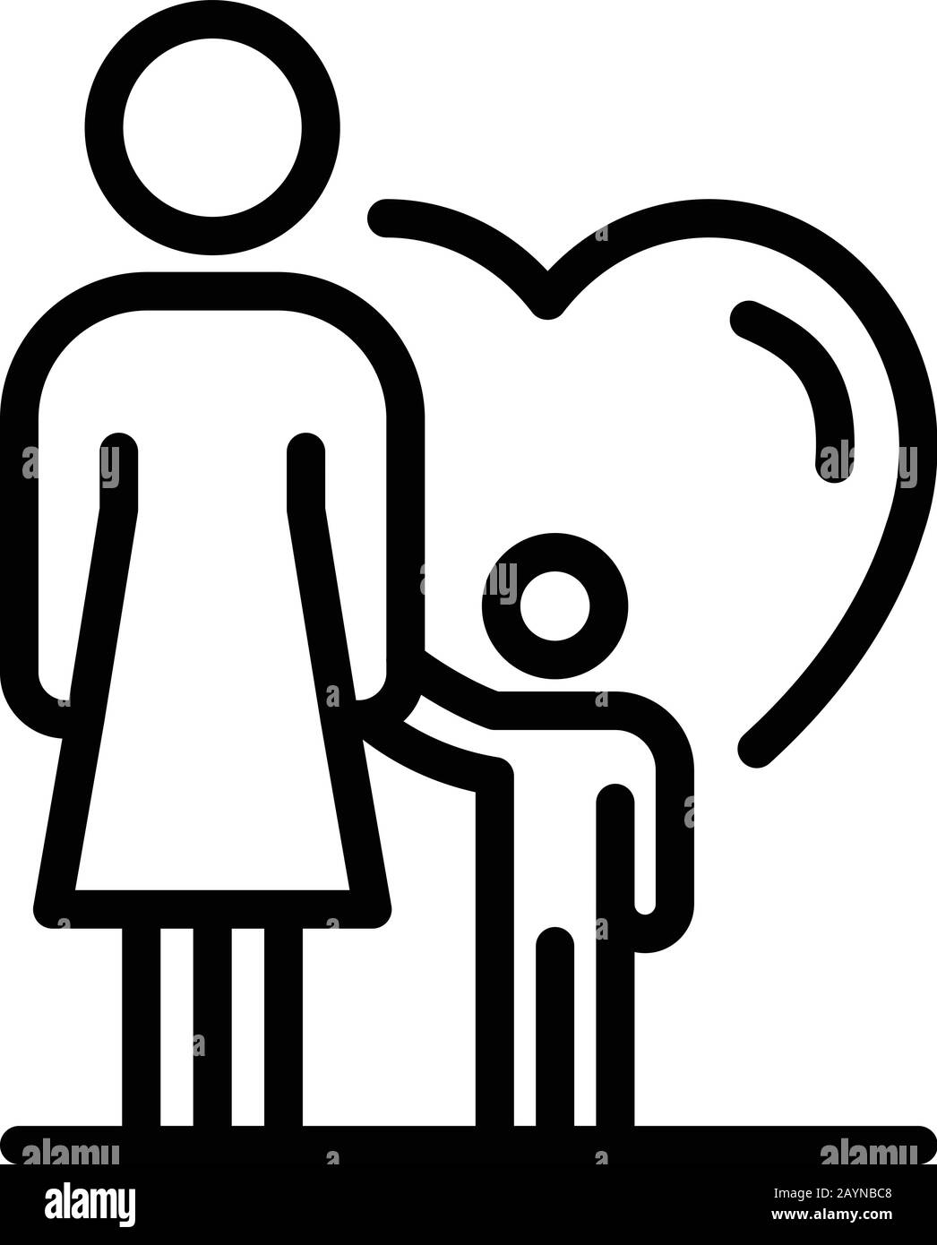 Foster family child icon, outline style Stock Vector Image & Art - Alamy