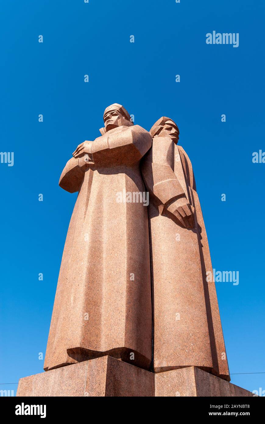 Soviet monument of the latvian red riflemen hi-res stock photography ...