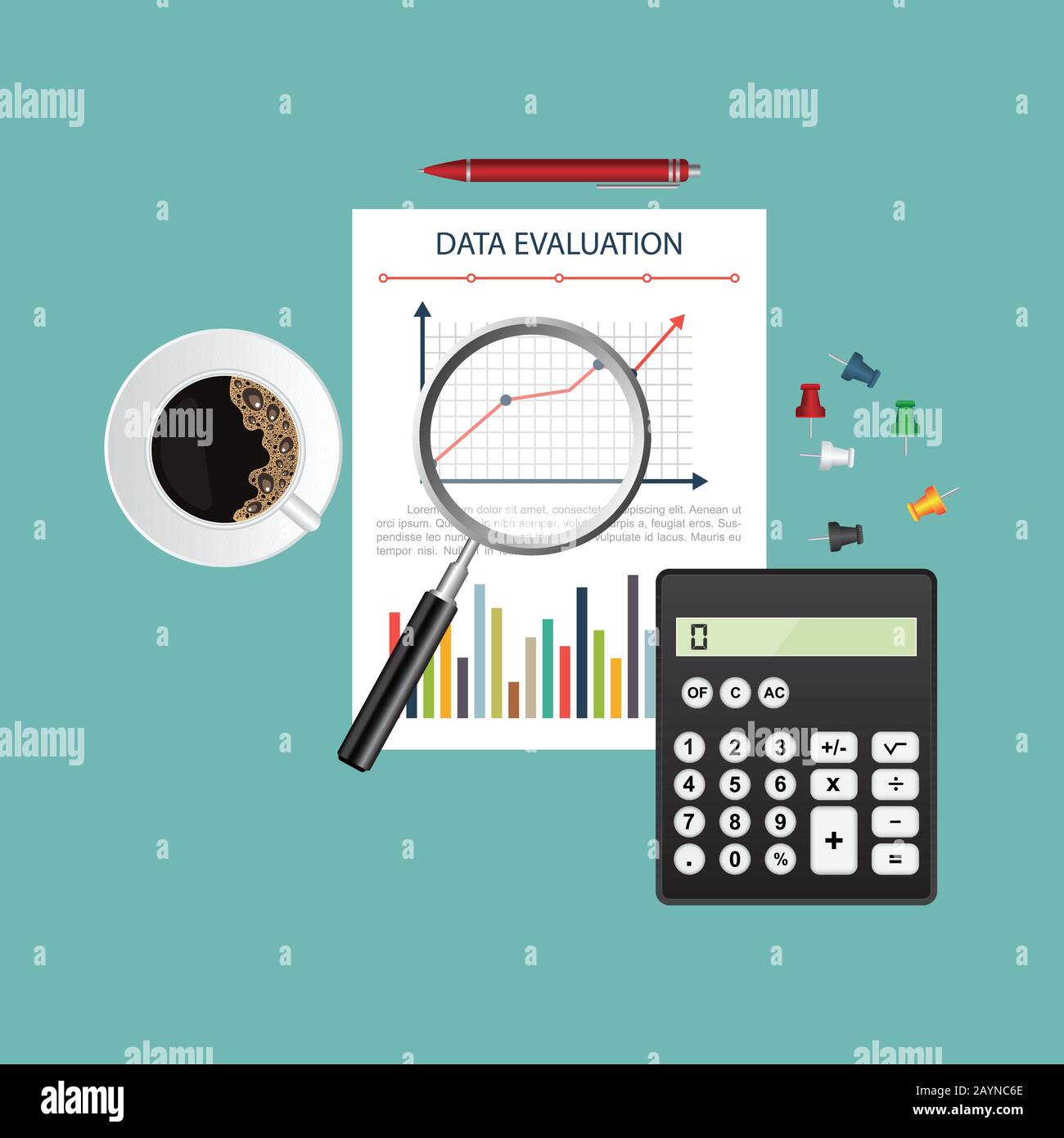 Auditing concept. Realistic design of accounting, research, calculating ...