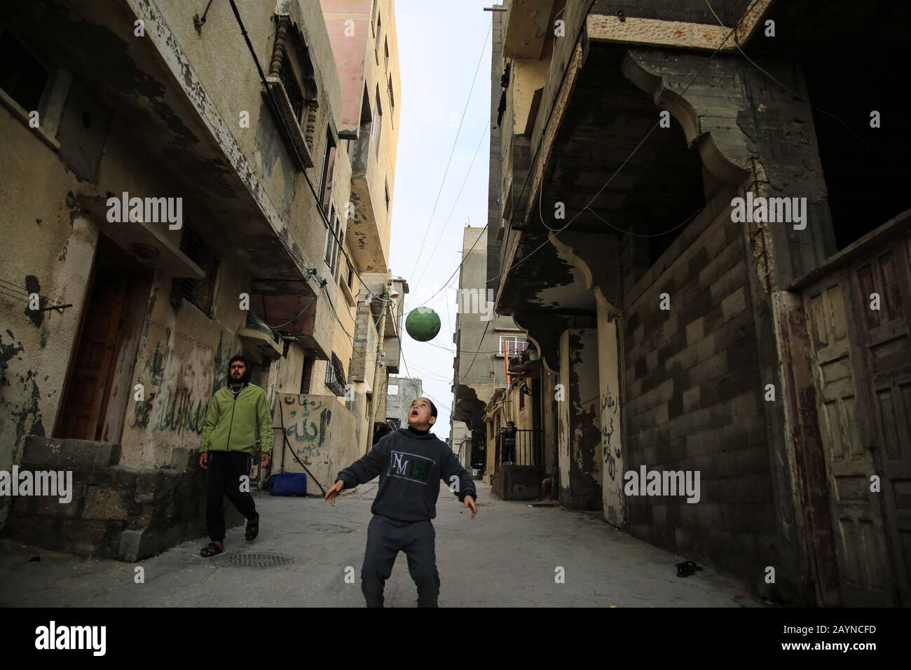 Gaza City, The Gaza Strip, Palestine. 15th Feb, 2020. Palestinians at ...