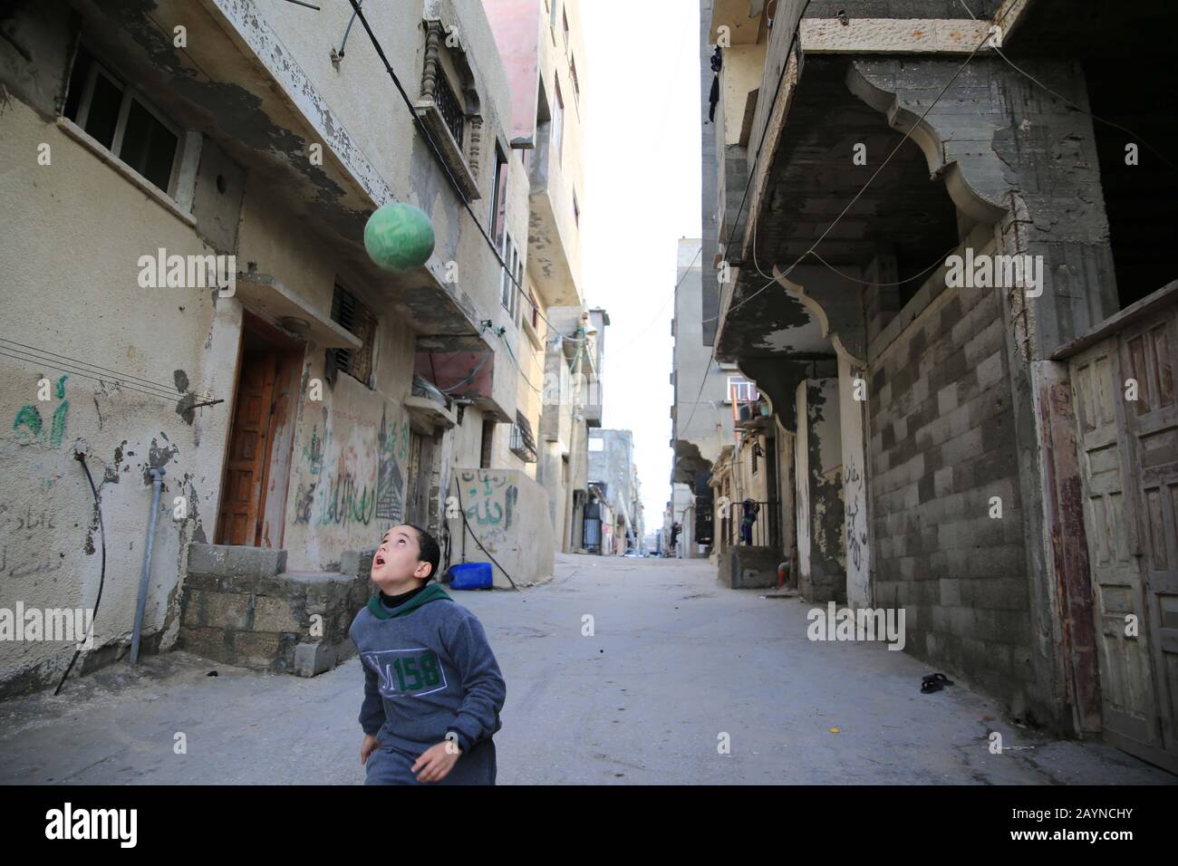 Gaza City, The Gaza Strip, Palestine. 15th Feb, 2020. Palestinians at ...
