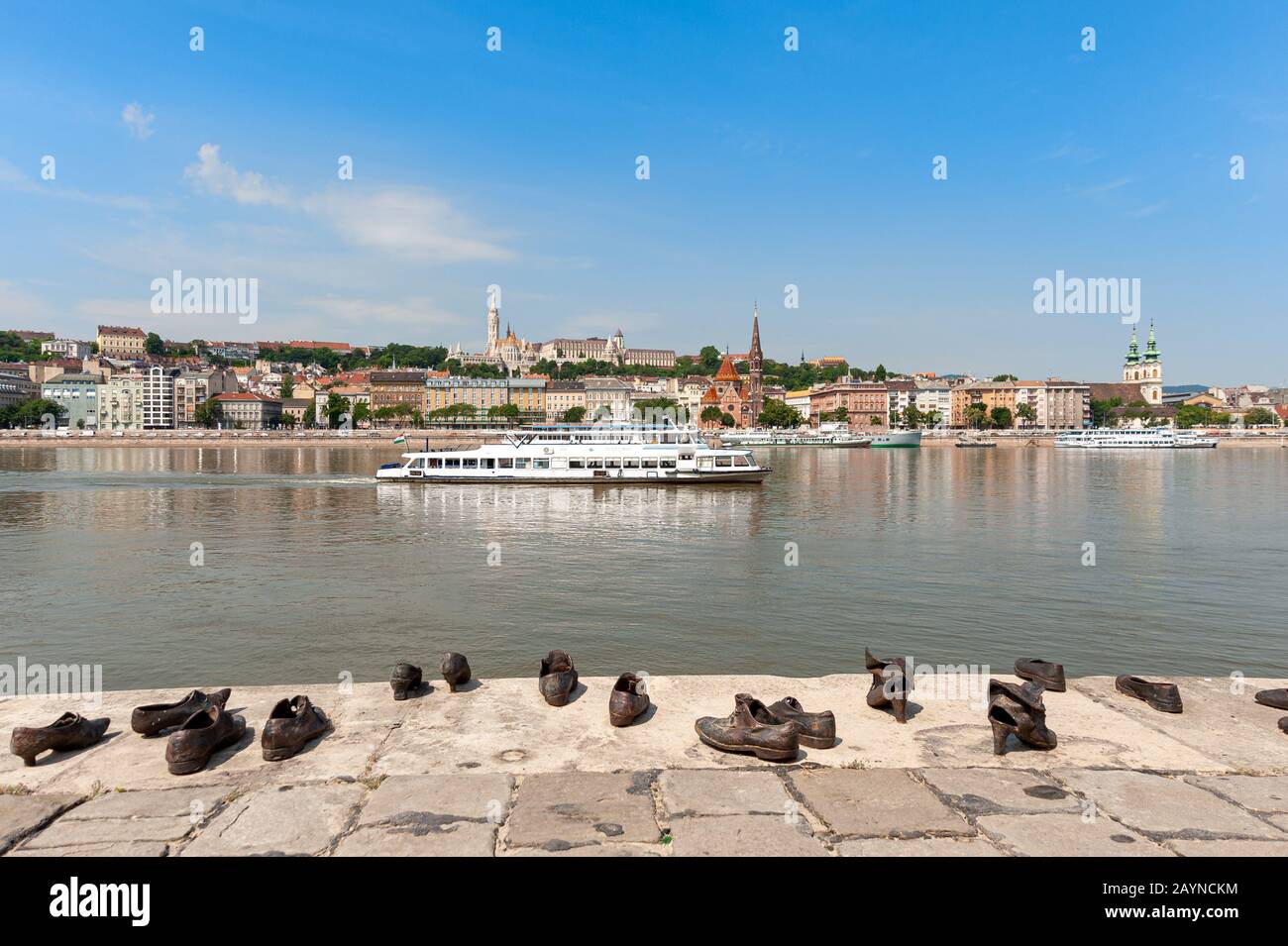 Shoes on the Danube Promenade Holocaust memorial in memory of the ...