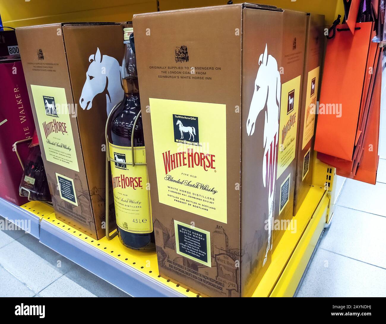 Shelf Supermarket Whiskey High Resolution Stock Photography and Images ...