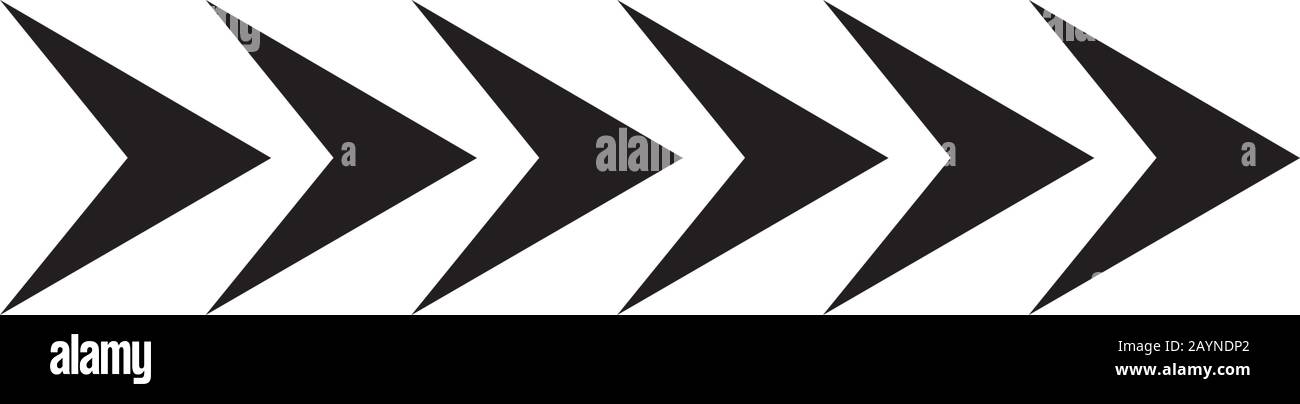Sideways Arrow Design. six elements for your design. Striped direction ...