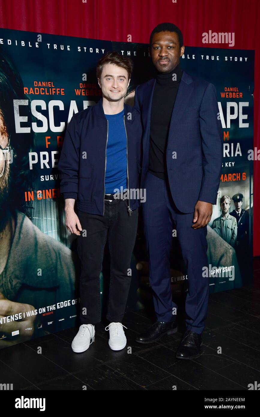 Daniel Radcliffe (left) and Francis Annan attend a screening for new ...