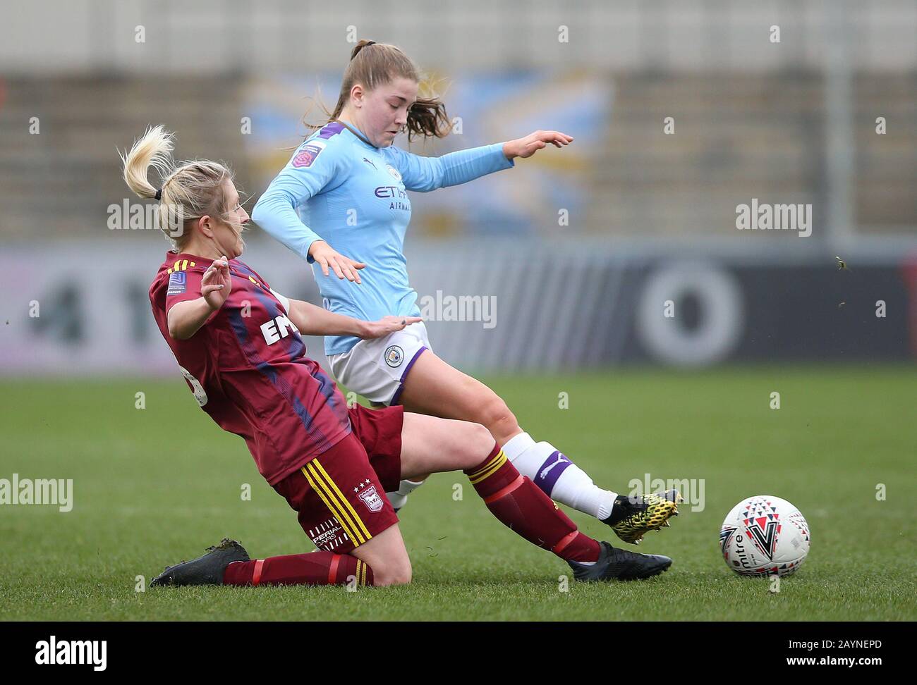Manchester CityÕs Jess Park (right) and Ipswich TownÕs Amanda Crump ...