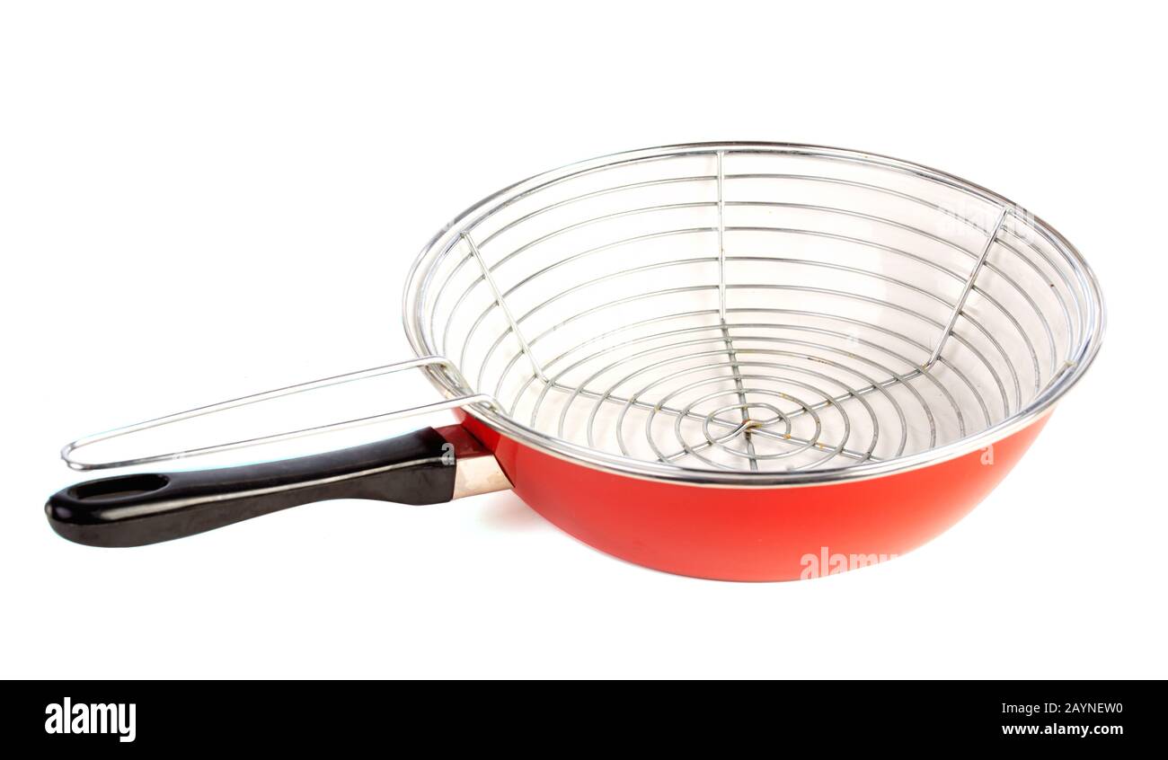 Frying pan for cooking on a white background Stock Photo - Alamy