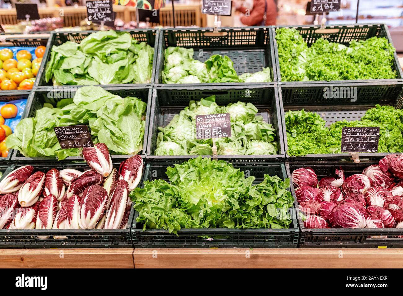 Lots of fresh Vegetables in the Supermarket Stock Photo - Alamy