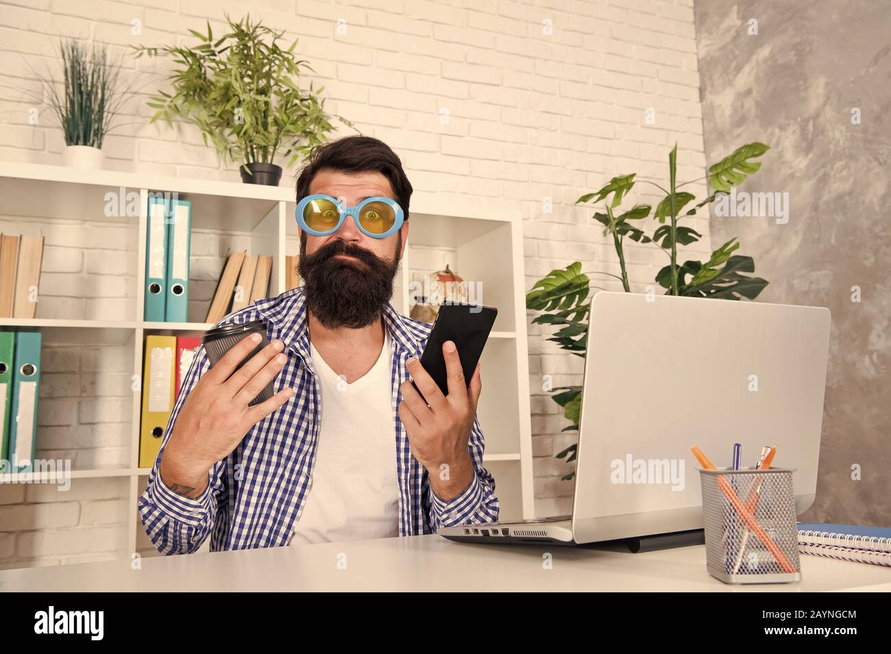 There is always talent shortage. Man freak crazy manager having phone ...