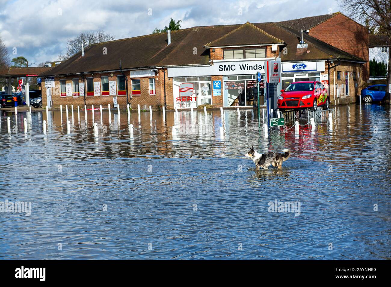 Flooding, Datchet Berkshire, UK. 10th February, 2014. The River Thames ...