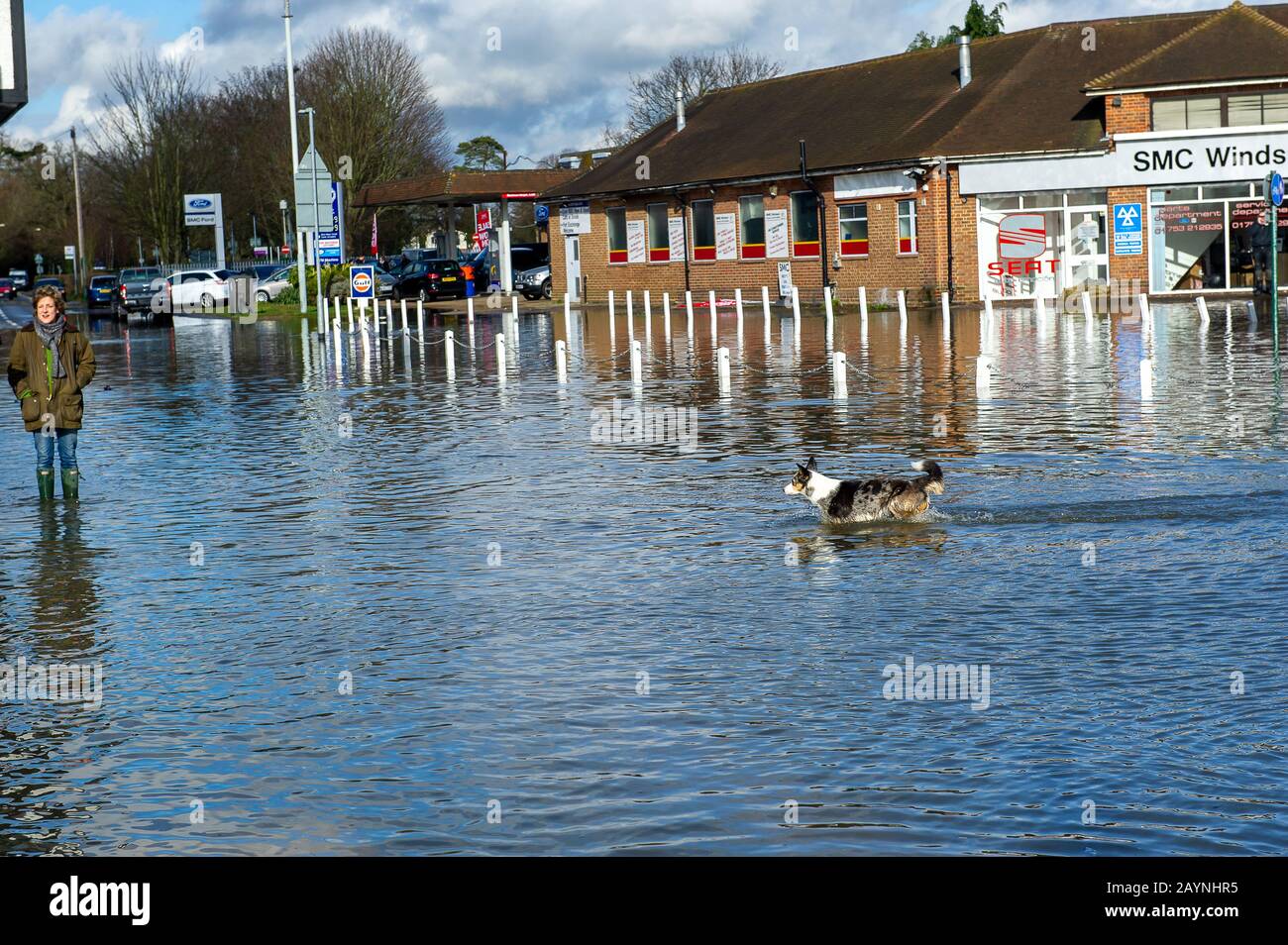 Flooding, Datchet Berkshire, UK. 10th February, 2014. The River Thames ...