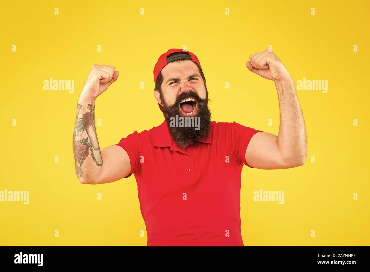 Successful day. Man happy satisfied smiling expression. Man happy face ...