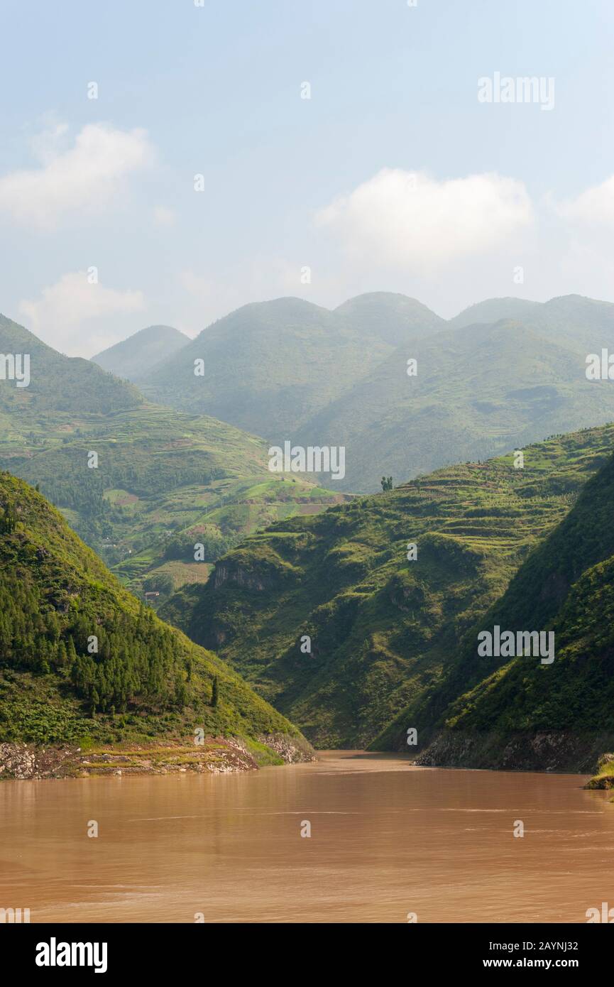 Landscape near Badong along the Shennong stream, a tributary of the ...