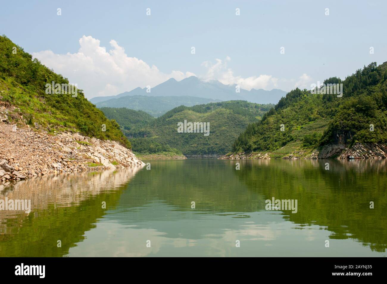 Landscape near Badong along the Shennong stream, a tributary of the ...