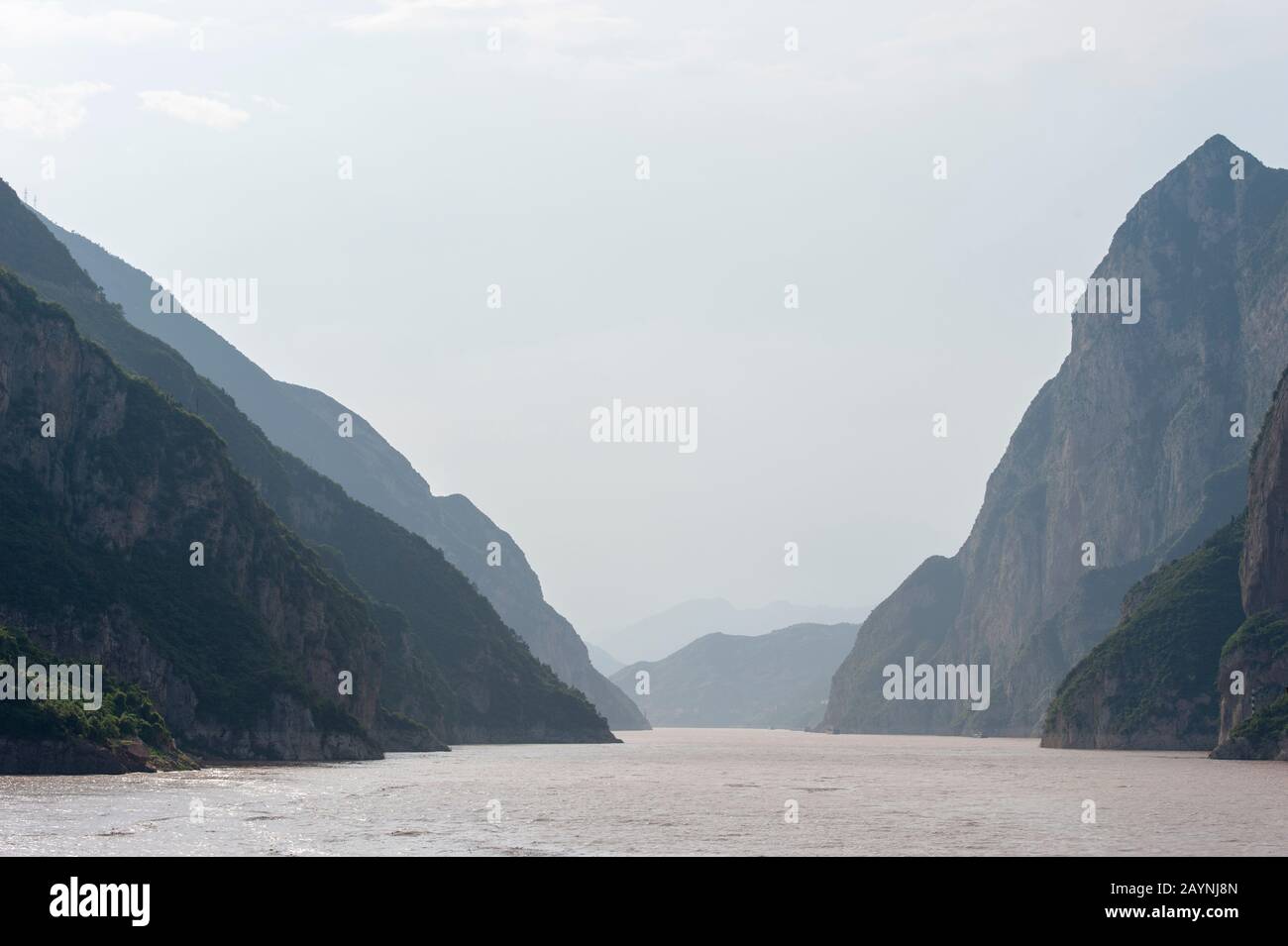The Yangtze River at the Xiling Gorge (Three Gorges) in China Stock ...