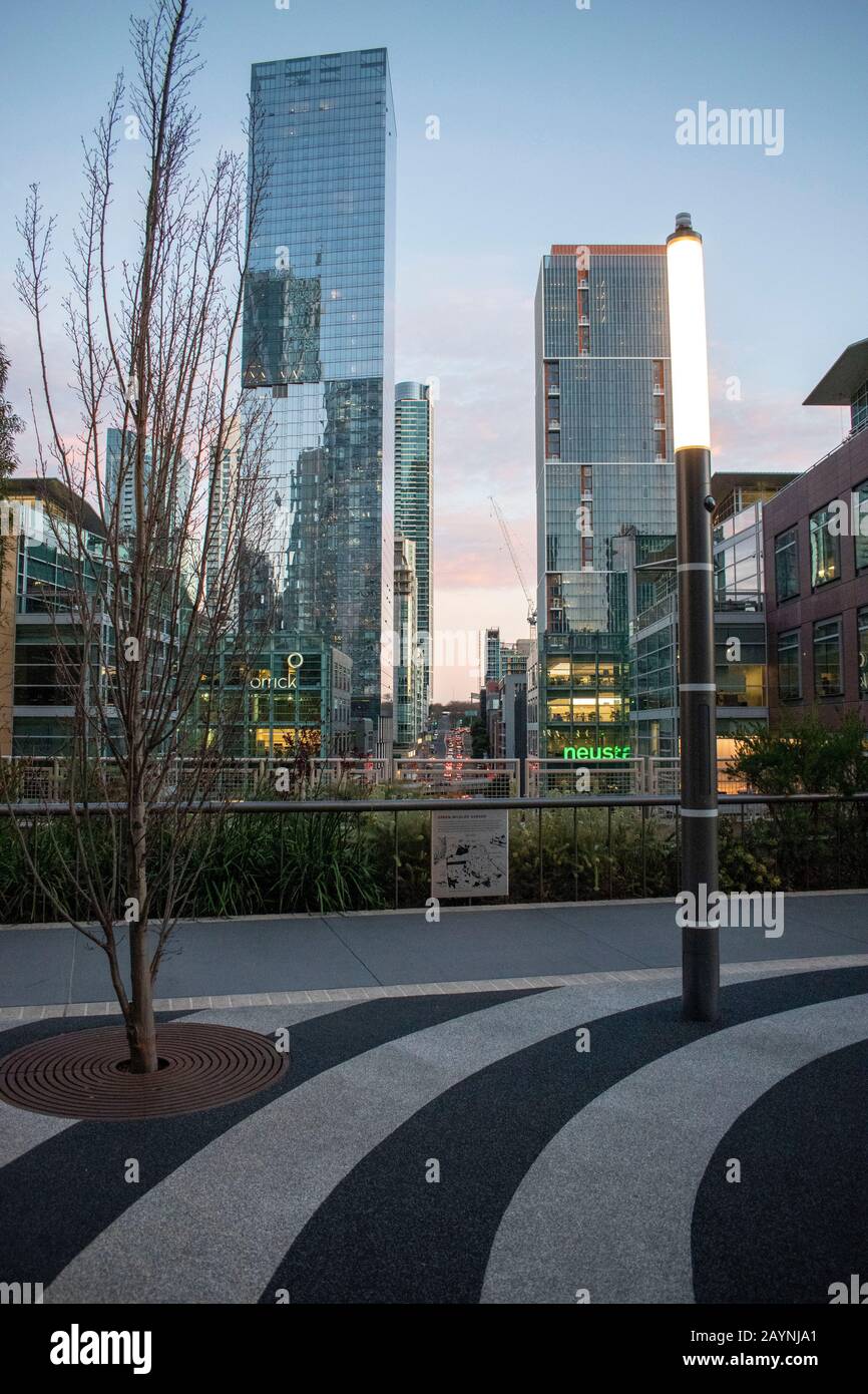 Salesforce Park in San Francisco, CA, is an above-ground park that ...