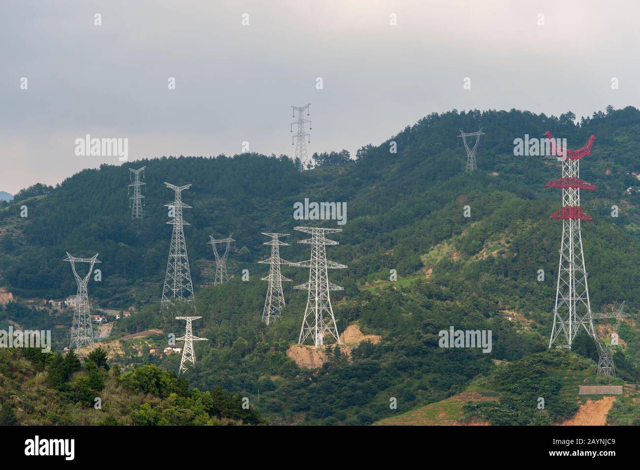 The Yangtze River at the Xiling Gorge (Three Gorges) in China with ...