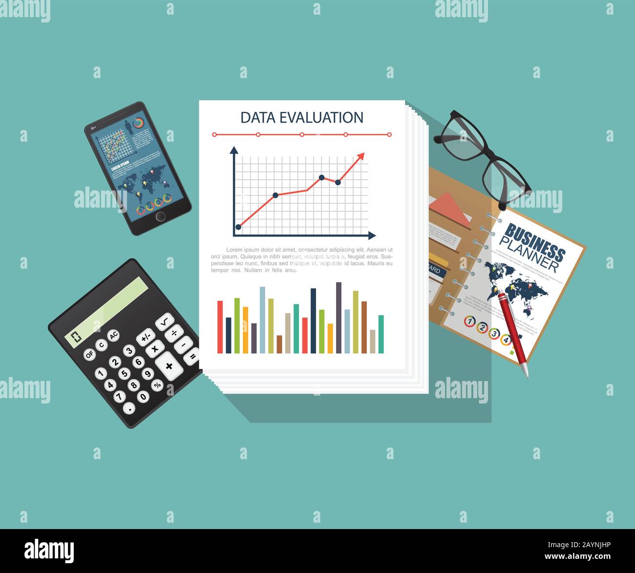 Auditing concept. Realistic design of accounting, research, calculating ...