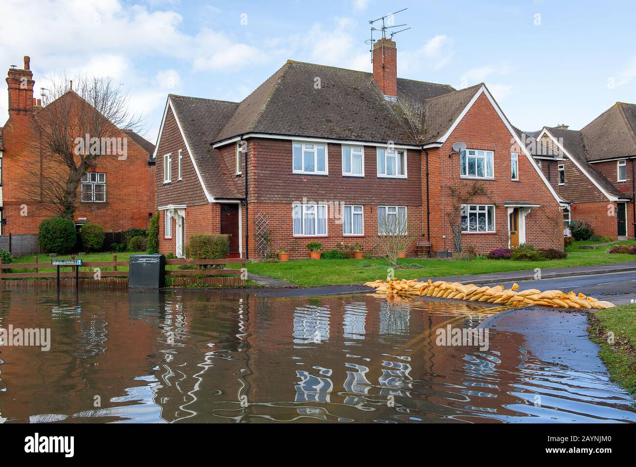 Flooding, Datchet Berkshire, UK. 10th February, 2014. The River Thames ...