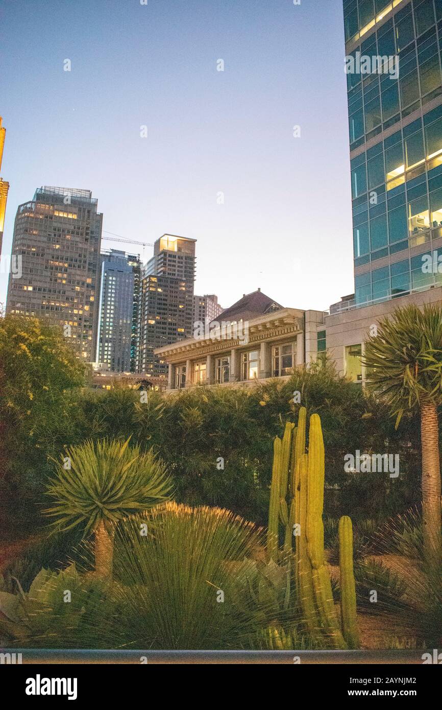 Salesforce Park in San Francisco, CA, is an above-ground park that ...