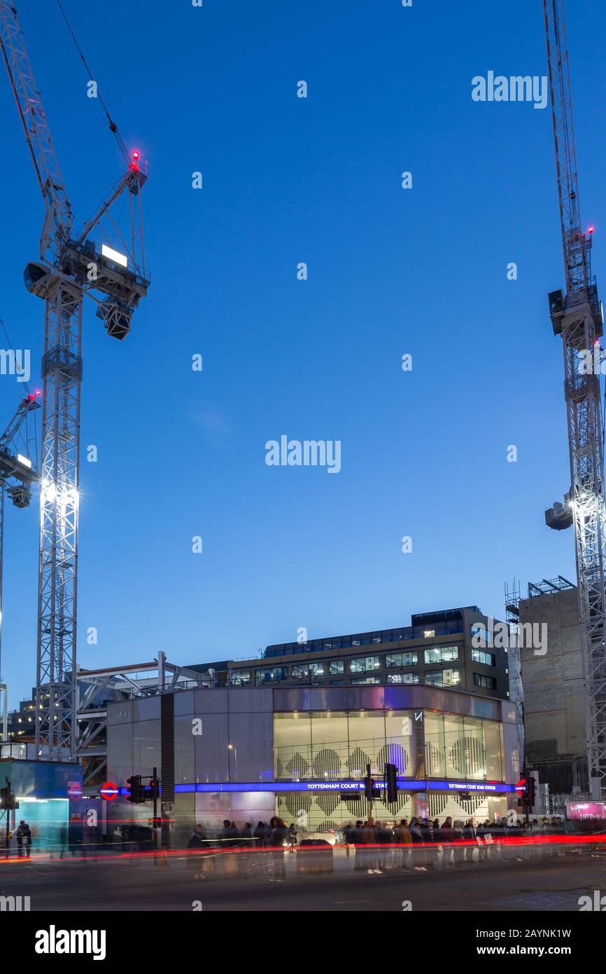 Soho Place Construction Site, Tottenham Court Road, London Stock Photo ...