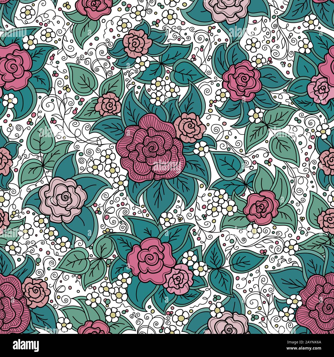 Seamless background roses border Stock Vector Images - Alamy