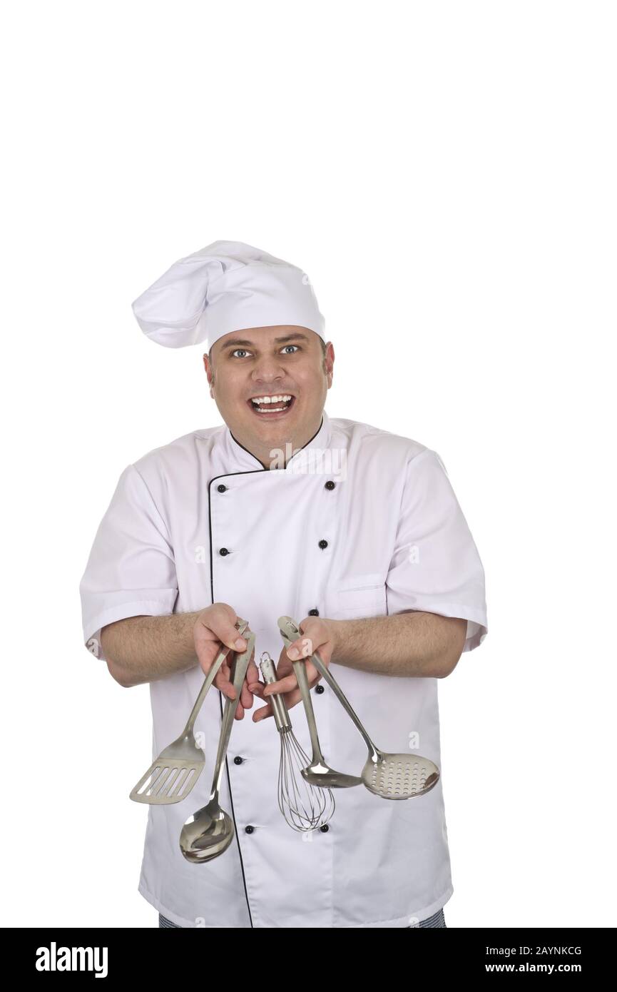 Koch bei der Arbeit Stock Photo - Alamy