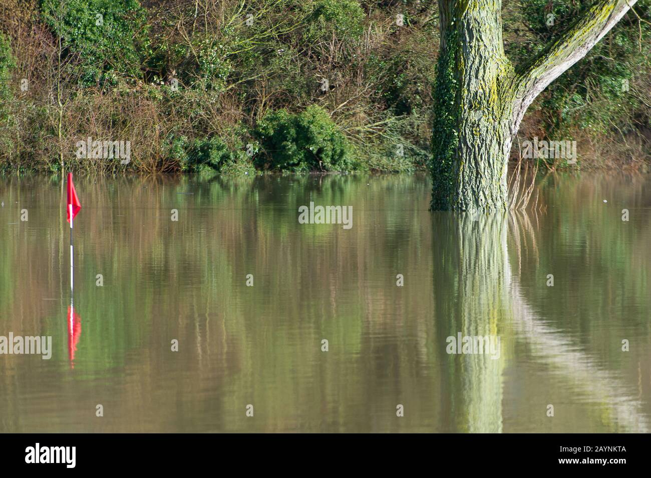 Flooding, Datchet Golf Club, Berkshire, UK. 10th February, 2014. The ...