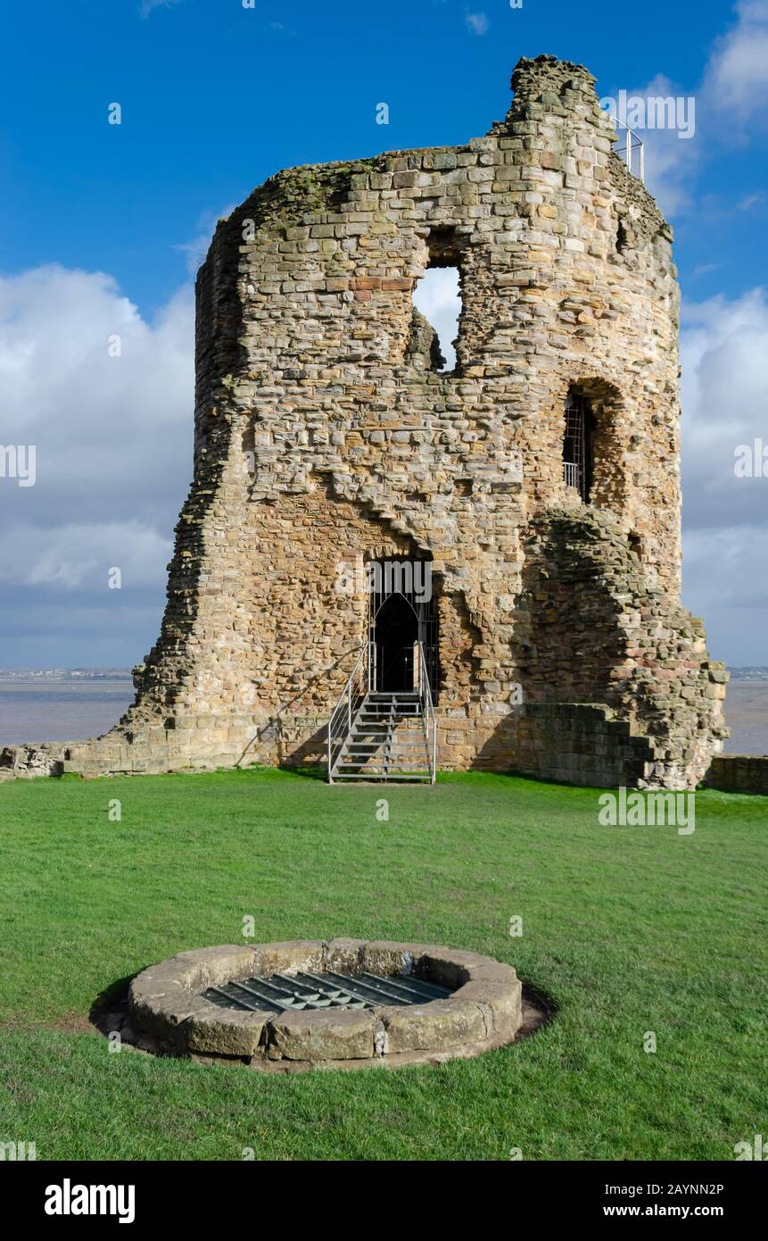 Flint Castle in the town of Flint, Flintshire, North Wales. The castle ...