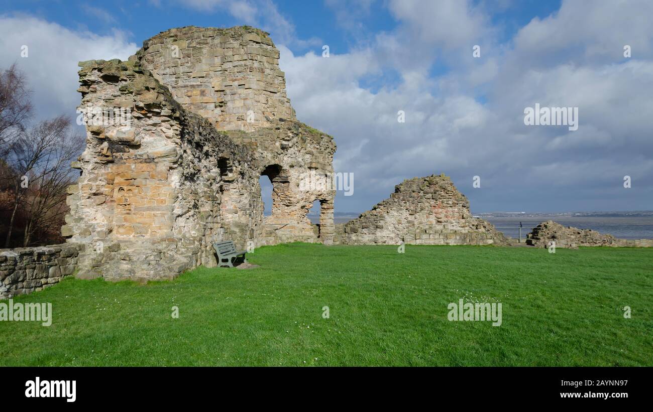 Flint Castle in the town of Flint, Flintshire, North Wales. The castle ...