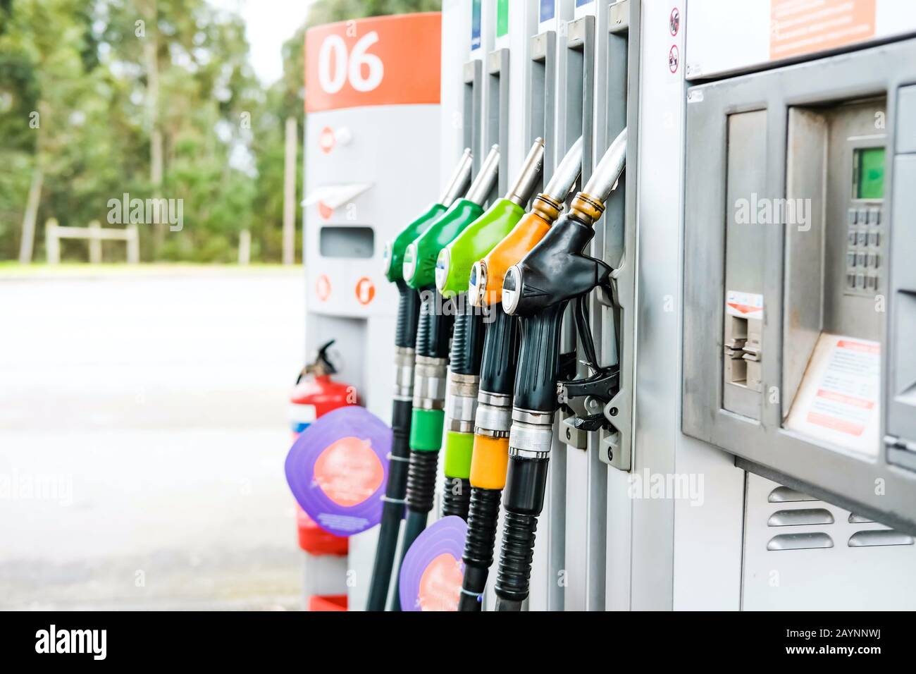 Gas station background Stock Photo - Alamy